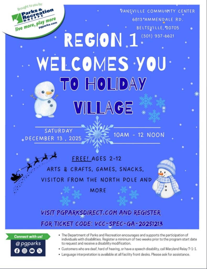 Holiday Village - Park and Recreation - Prince Georges County MD